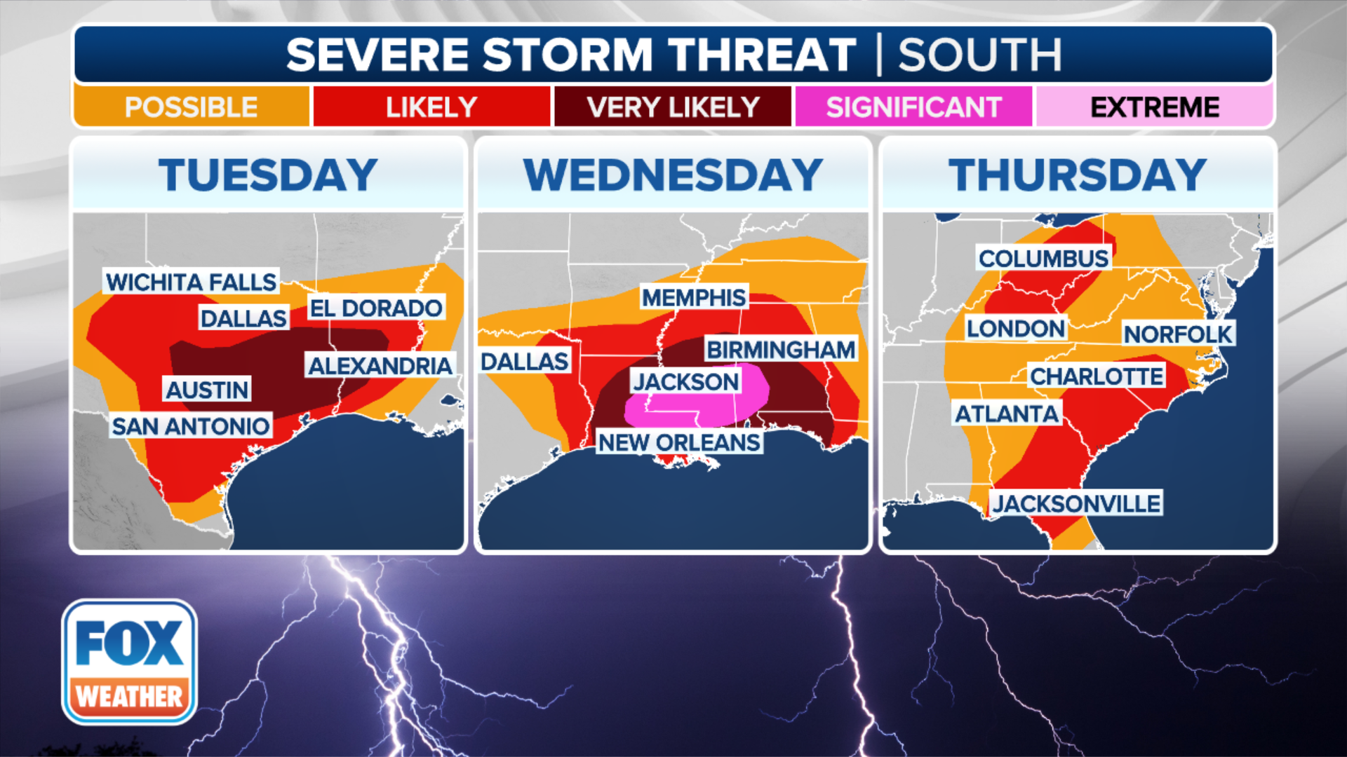 Today's top weather news: Multiday severe weather outbreak expected to plague South | Fox Weather